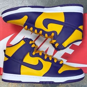 Nike | Shoes | Nike Dunk High Lakers Retro Dd39950 Premium Purple ...